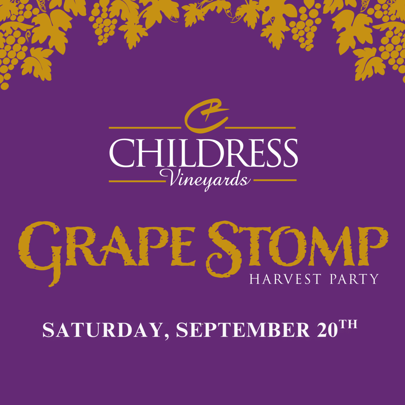 Annual Grape Stomp Harvest Party – Childress Wines